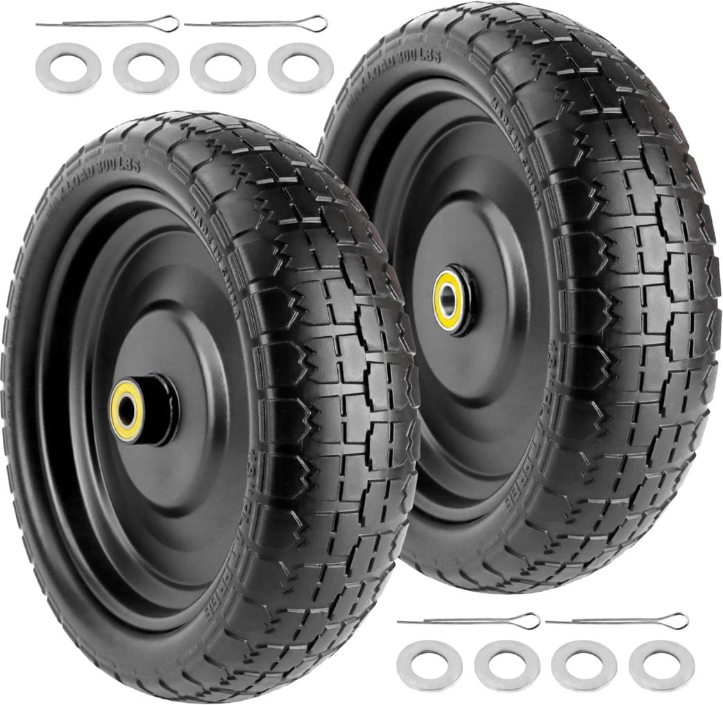 13" Flat Free Wheels with 5/8" Bearings,2.17" Offset Hub - 13-Inch ...