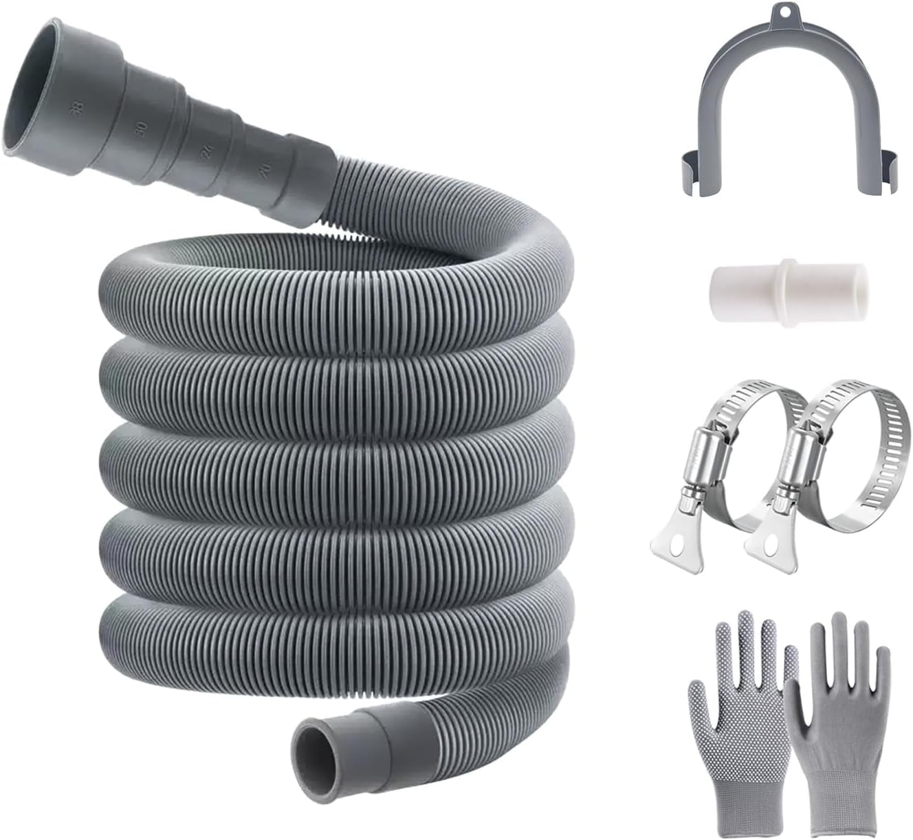 13 Ft Washing Machine Universal Drain Hose Flexible, Dishwasher Drain ...