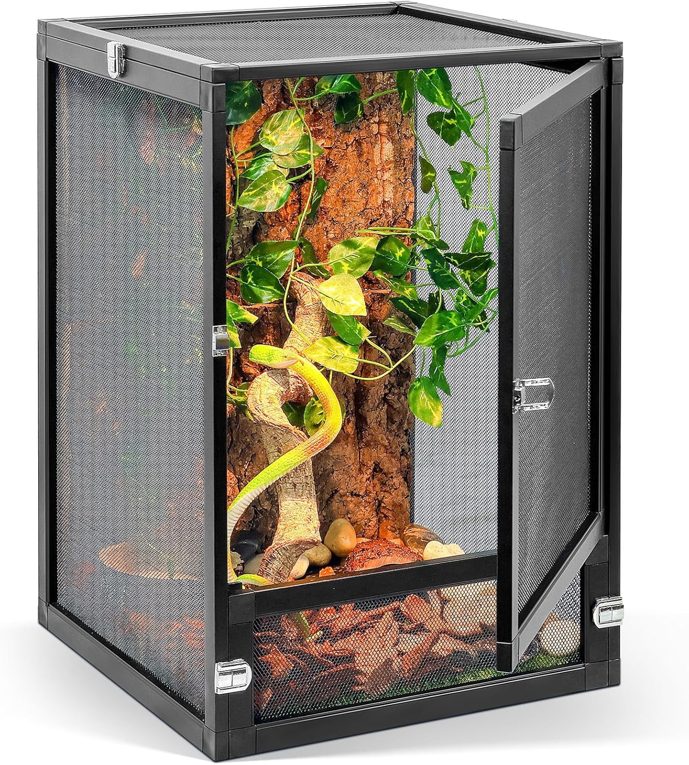 13 Gallon 360° Panoramic Foldable Reptile Terrarium Kit: Crested Gecko ...