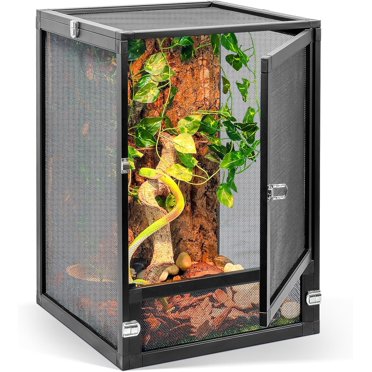 NEPTONION 32 Gallon Professional Glass Terrarium 18"x18"x24" Durable ...