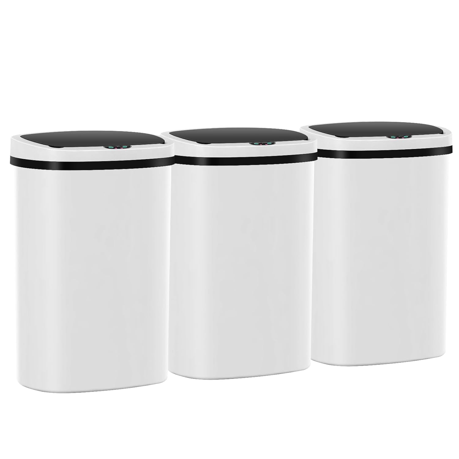 13 Gallon/50L Kitchen Large Capacity Trash Can with Lid, Automatic ...