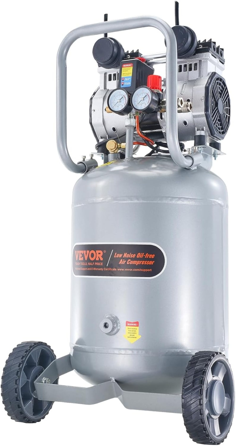 13 Gallon Air Compressor, 2HP 4.6 SCFM@90PSI Oil Free Air Compressor ...