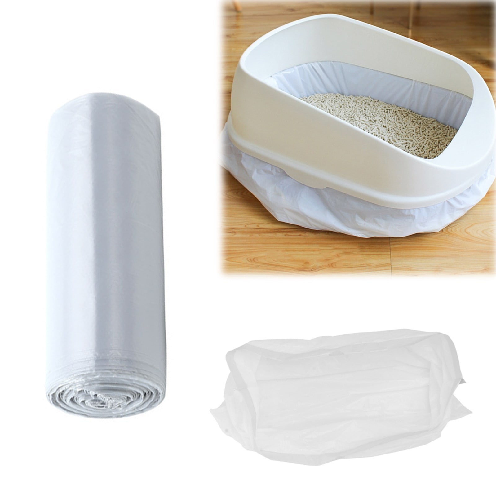 13 Gallon Drawstring Kitchen White Trash Bags, Extra Strong Trash Bags ...