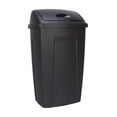 13 Gallon Kitchen Trash Can - Plastic Garbage Bin with Lid - Black ...