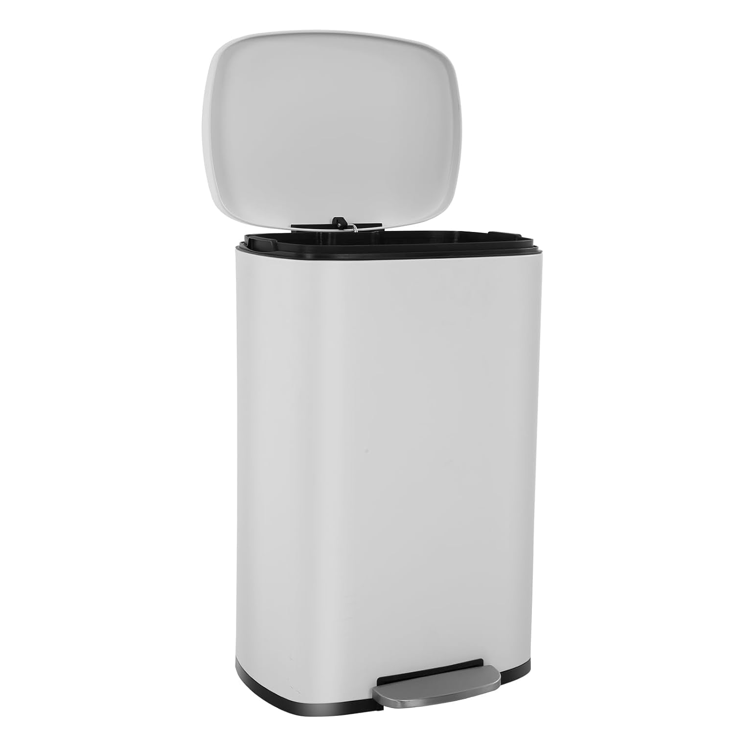13 Gallon Kitchen Trash Can Step Garbage Can with Soft Close Lid and ...