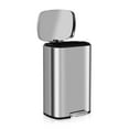 13 Gallon Kitchen Trash Can Step Garbage Can with Soft Close Lid and ...