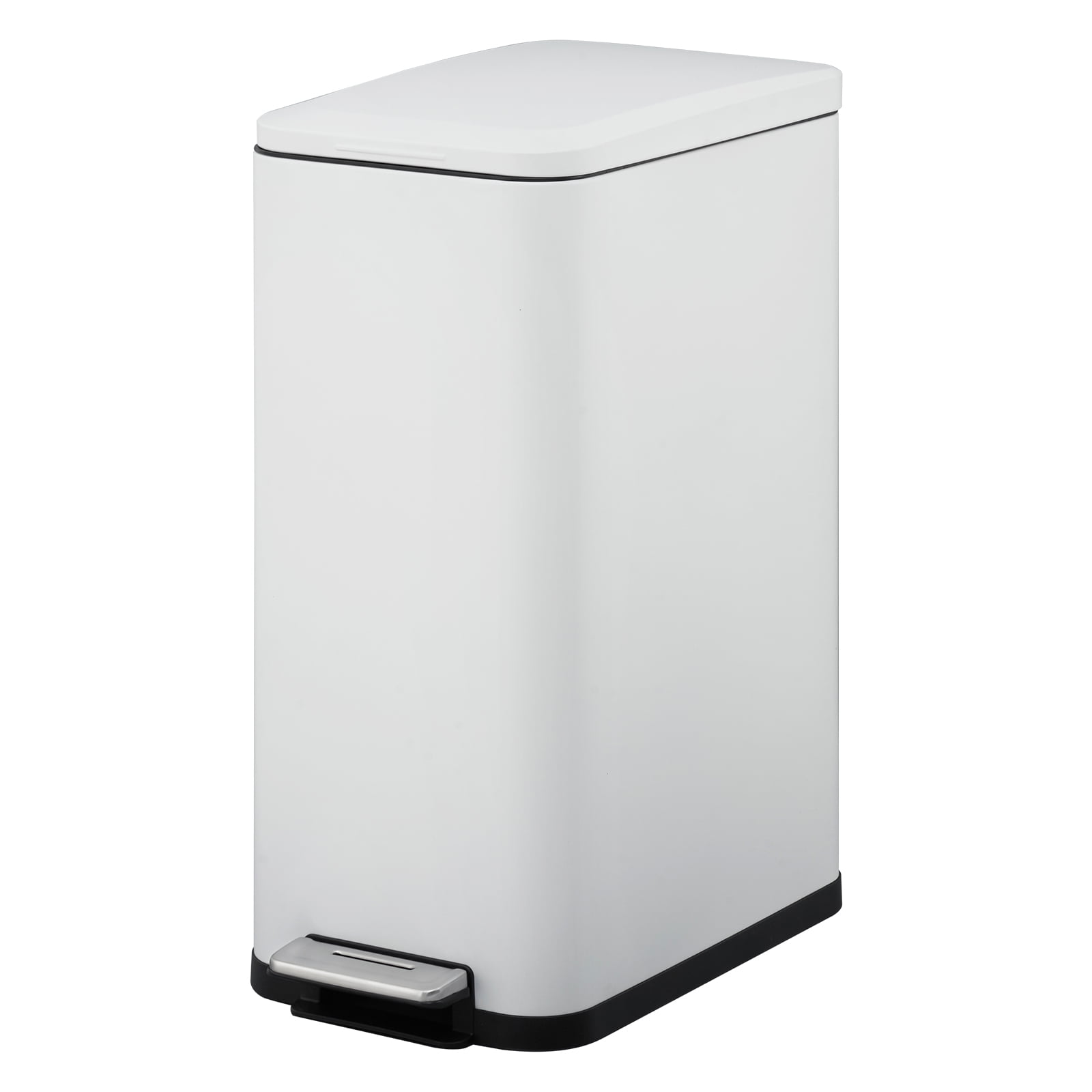 13 Gallon Narrow Trash Can, 50 Liter Fingerprint-Proof Stainless Steel ...
