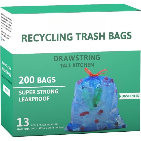 13 Gallon Trash Bags 200 Count