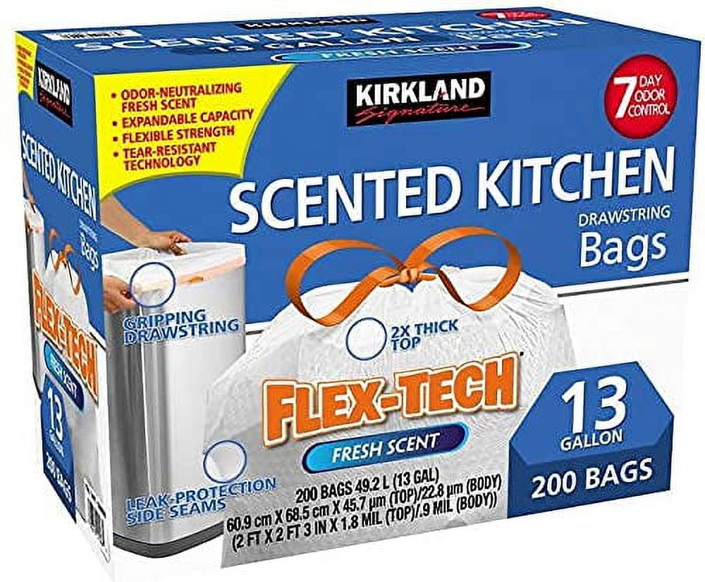 13-Gallon Scented Kitchen Trash Bags, 200-count (200-Pack) - Walmart.com