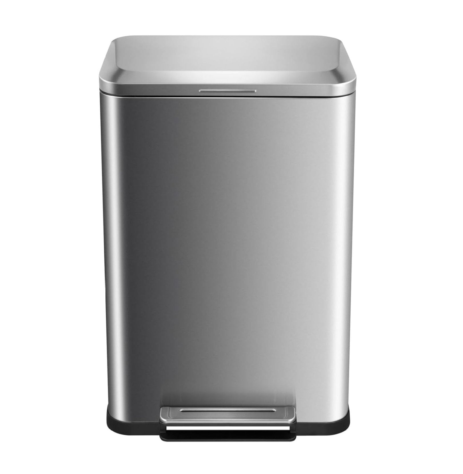 13 Gallon Stainless Steel Kitchen Trash Can with Step Pedal, Soft Close ...