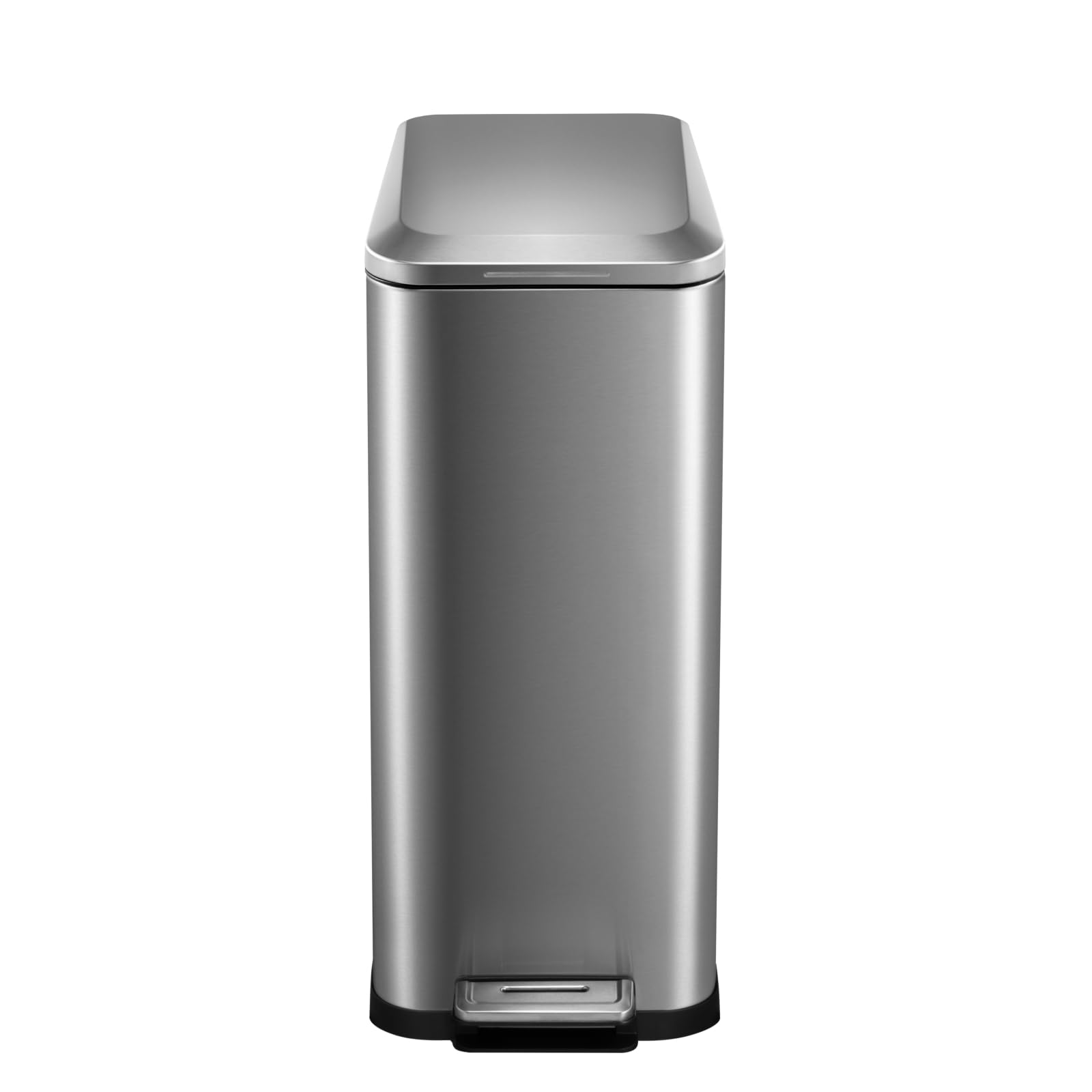 13 Gallon Tall Kitchen Garbage Can, Hands-Free Stainless Steel Trash ...