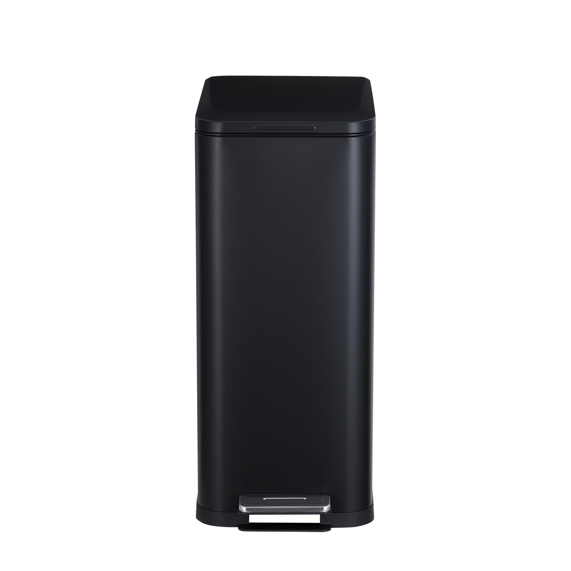 13 Gallon Tall Kitchen Garbage Can, Hands-Free Stainless Steel Trash ...