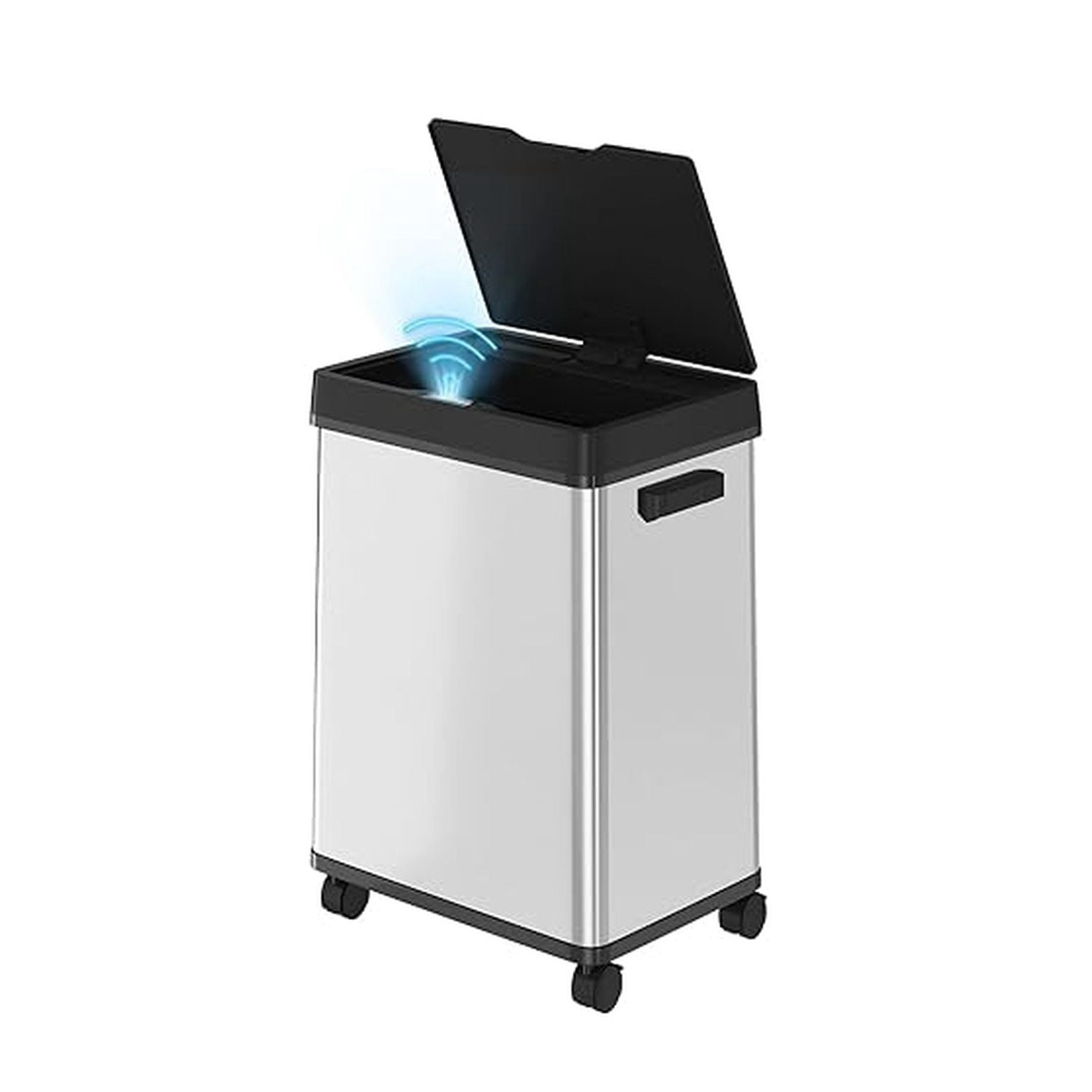 13 Gallon Touchless Trash Can, Stainless Steel Automatic Sensor Bin ...