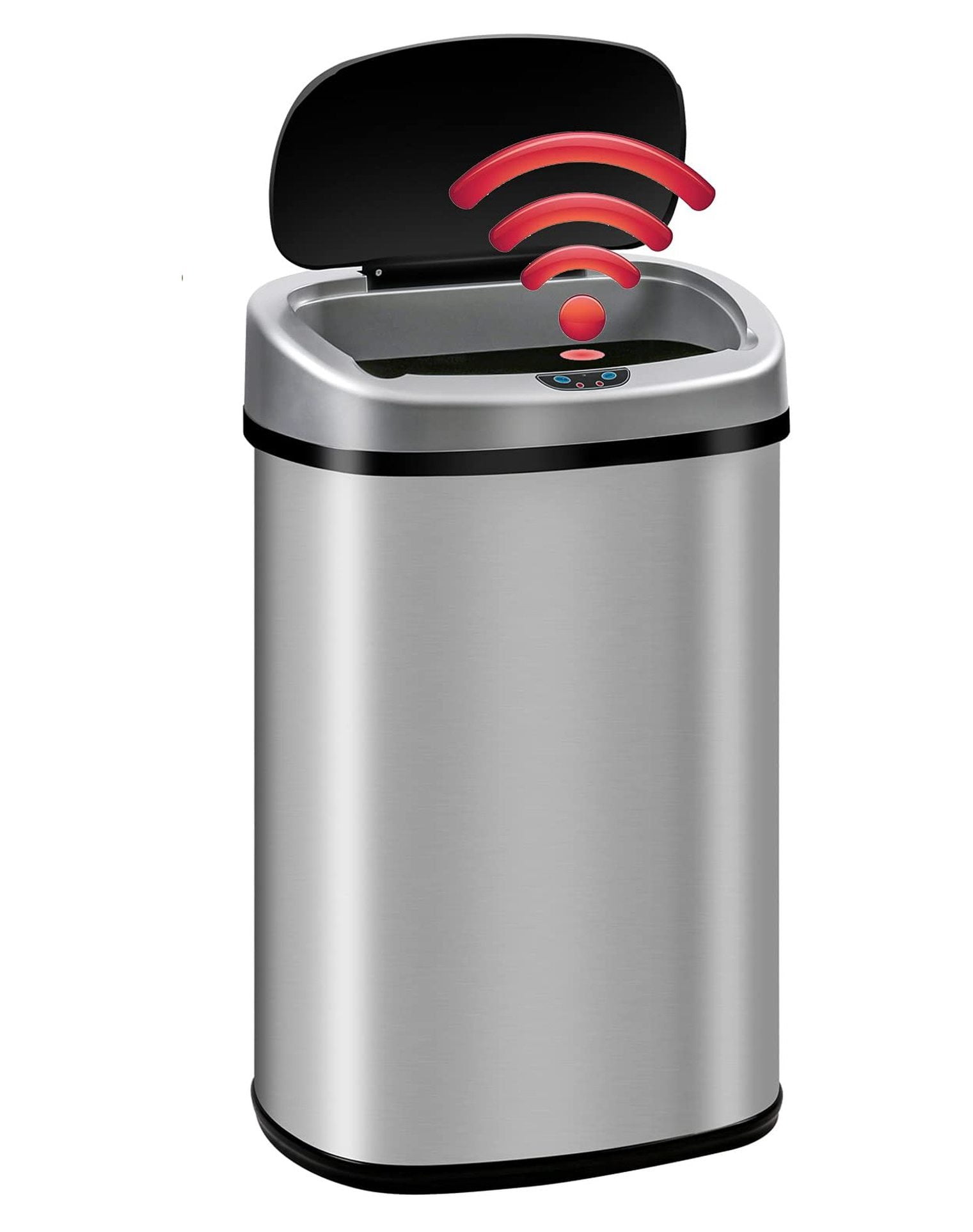 13 Gallon Trash Can Kitchen Waste Bins with Lid Touch Free Trash ...