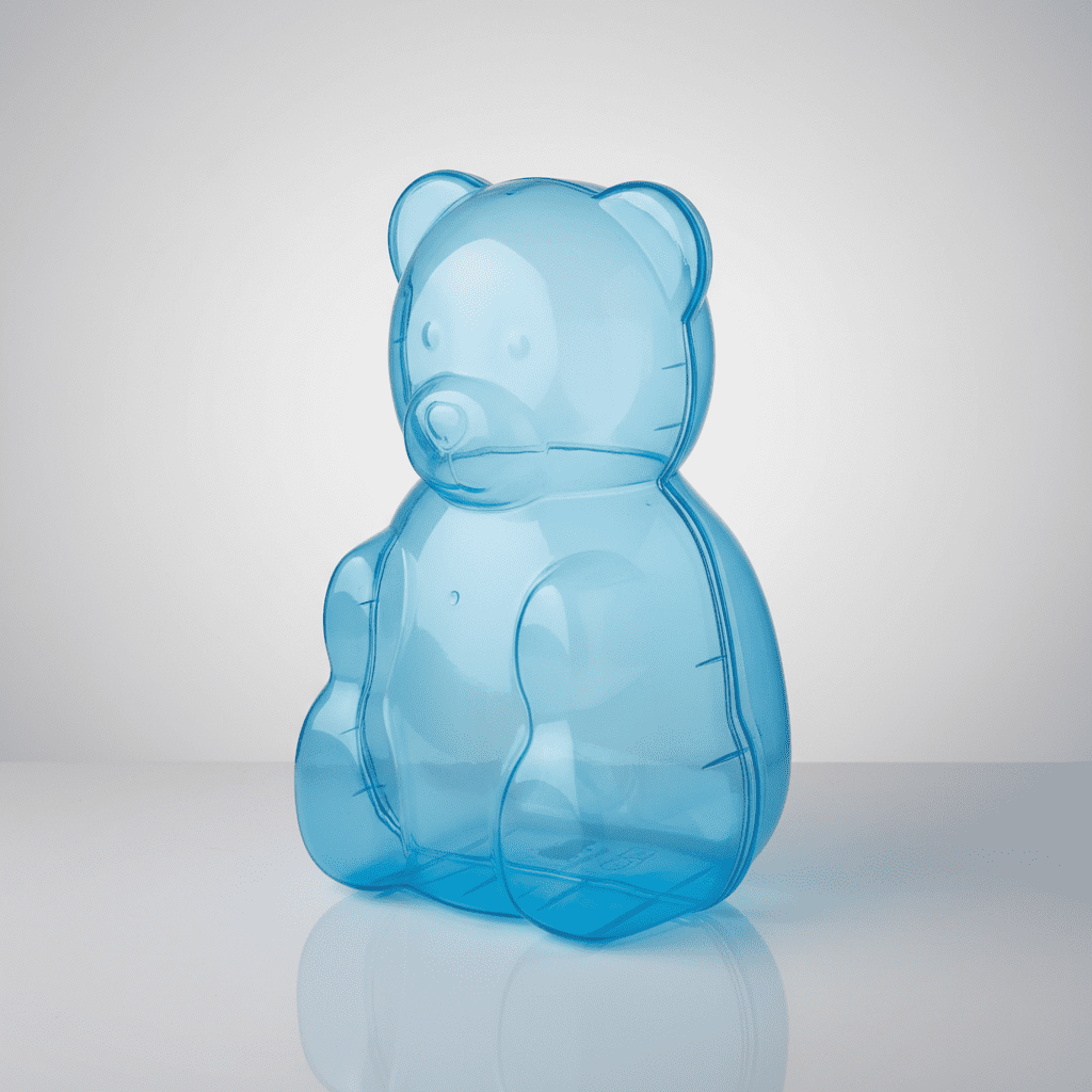 13" Giant Gum1my New Bear Container, Gumamy Clear Bear-Shaped Plastic ...