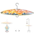13" Glass Rain Cover for Bird Feeder Outdoors - Baffle on Shepherd Pole ...
