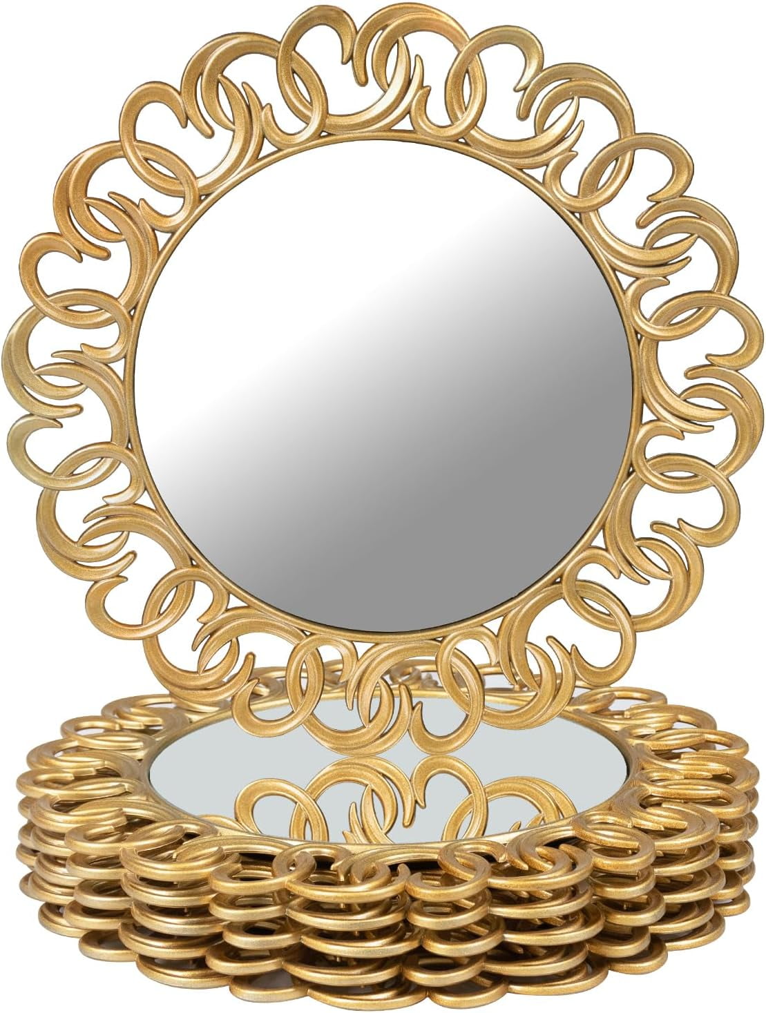 13" Gold Charger Plates Set of 6, Mirror Chargers for Dinner Plates ...