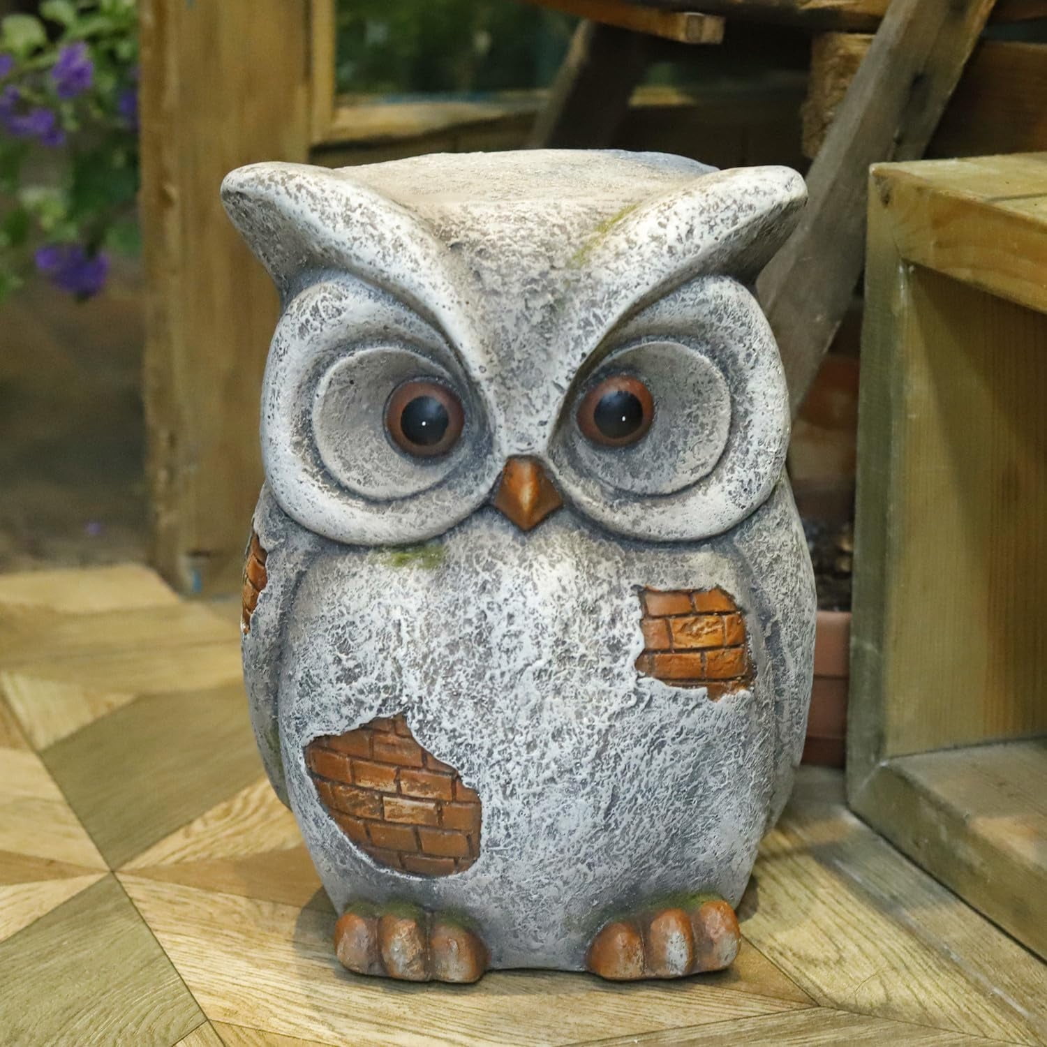 13''H Owl Statue Garden Owl Stool MGO Outdoor Owl Decor Statue ...