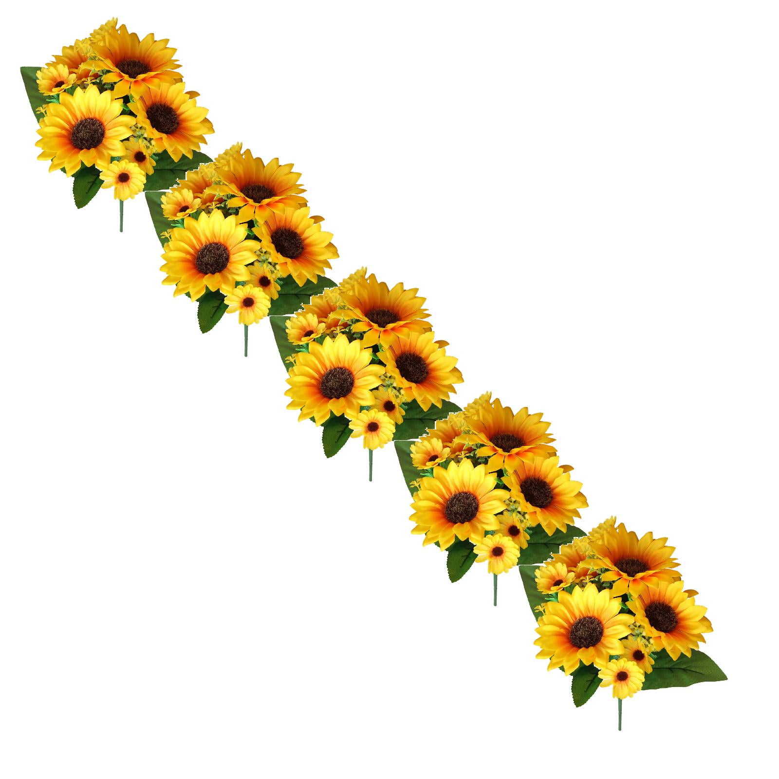 13 Heads Sunflower Bouquet Silk Sunflower Wedding Flower Home
