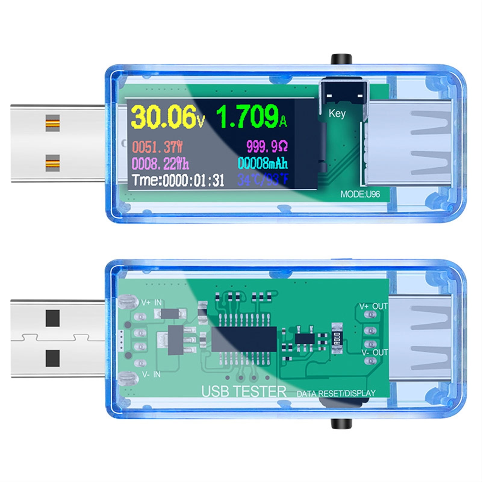 13 IN 1 Digital Display USB Tester Current Voltage Charger Capacity ...