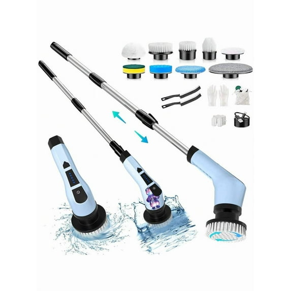 13-In-1 Cordless Electric Rotary Scrubber - Dual Adjustable Speed ...