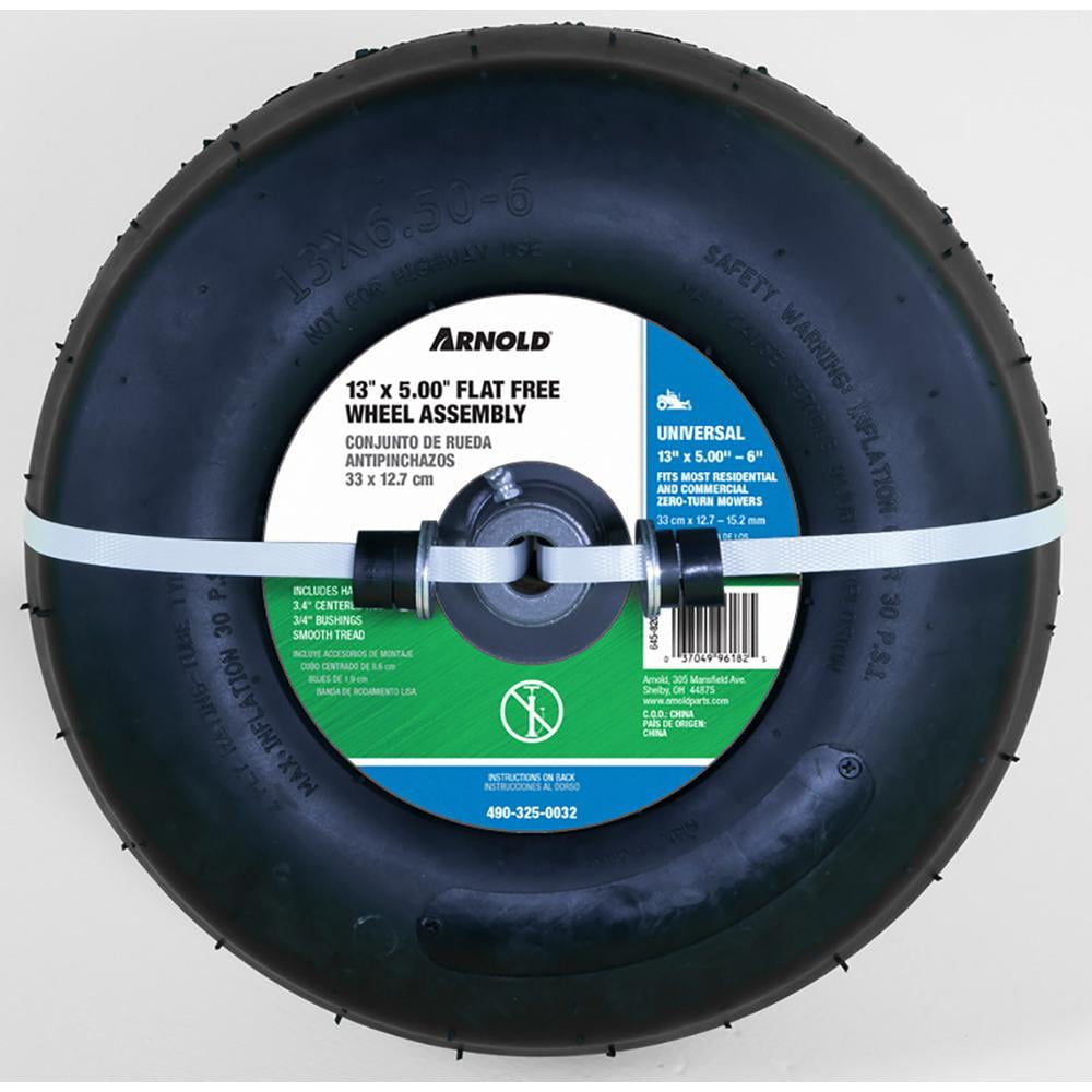 13 In. X 5 In. Universal Flat Free Zero Turn Front Wheel Assembly With ...