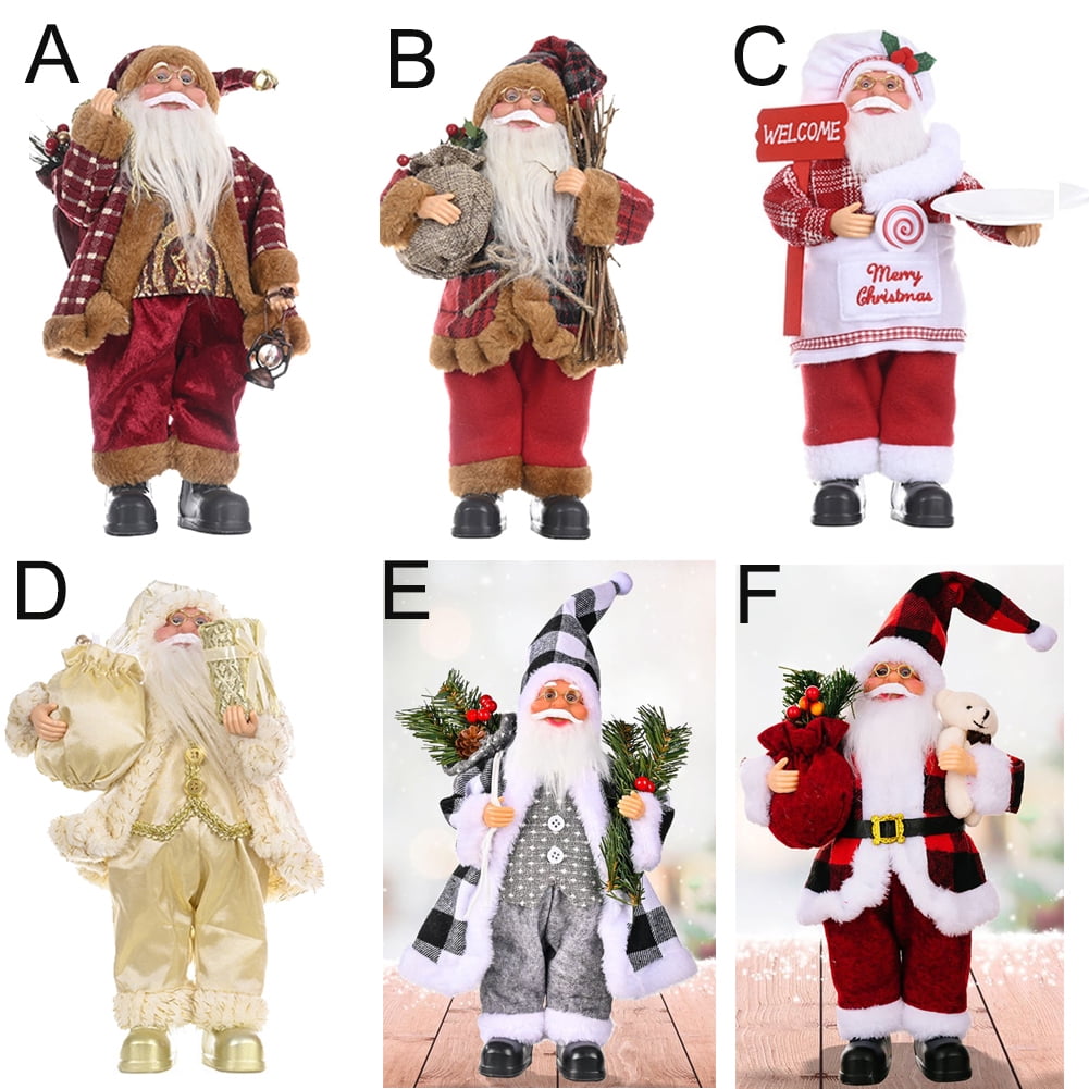 "13"" Inch Standing Santa Claus Christmas Figurine, Lightweight ...