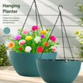 13 Inch 2 Pack Large Hanging Planters with Drainage Holes and Chain ...