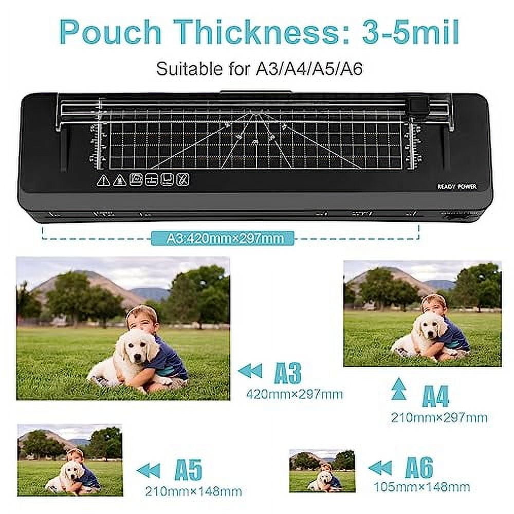 13-Inch A3/A4 Thermal Laminator, 60S Fast Heating, 4 in 1 Laminating ...