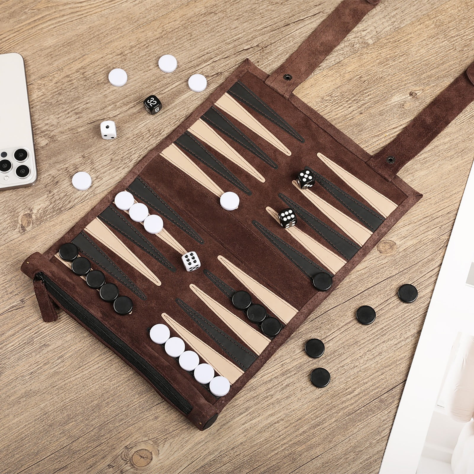 13 Inch Backgammon Sets for Adults, Beautiful leather Backgammon Board ...