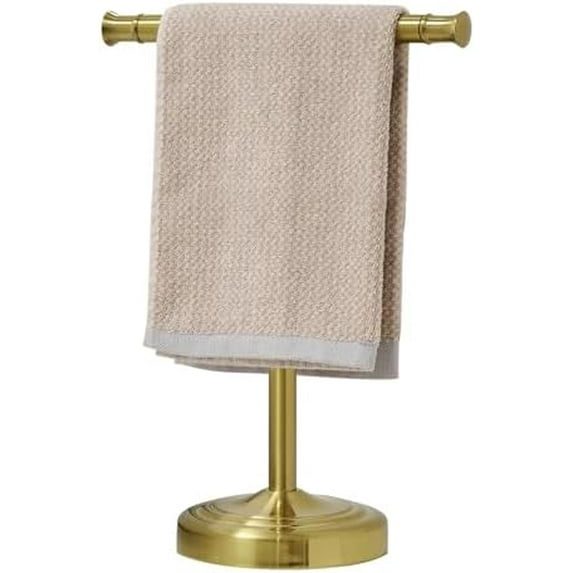 13 Inch Brushed Gold Towel Stand Hand Towel Holder Bathroom Kitchen ...