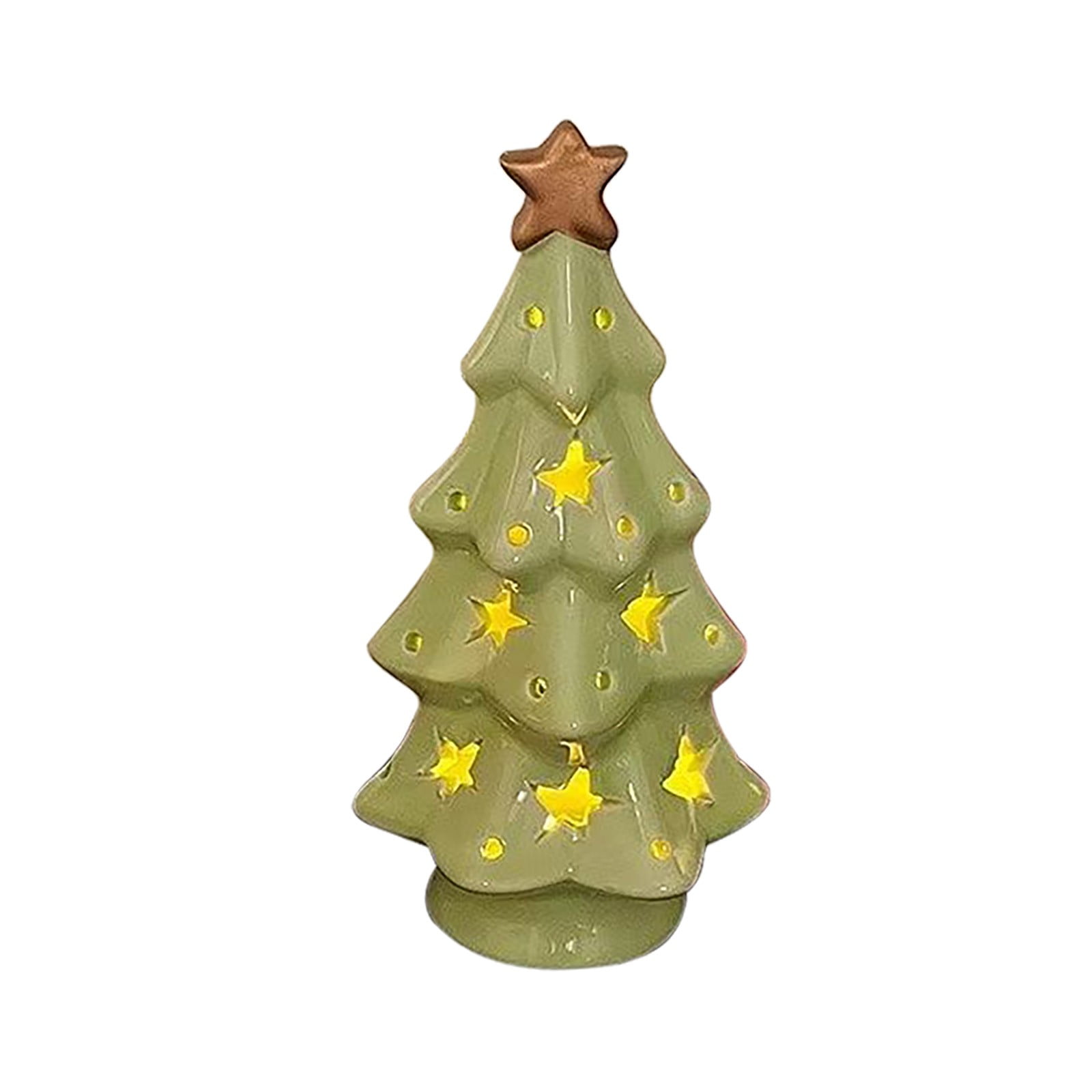 13 Inch Ceramic Christmas Tree, Christmas Tree Lighted Decor,Ceramic ...