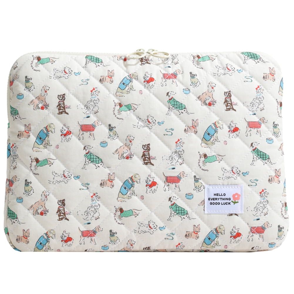 13 Inch Computer Cover Bag Quilted Fluffy Laptop Bag For Women Girls ...