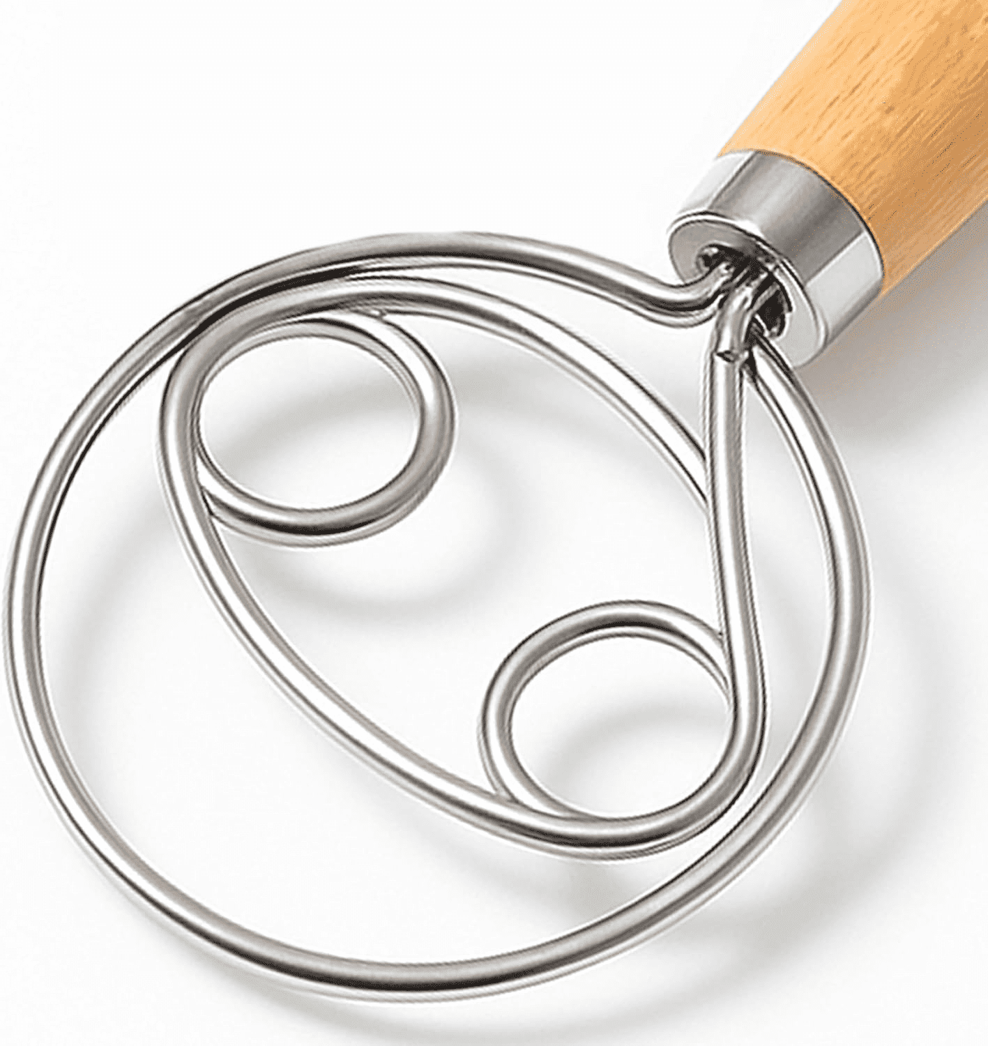 13 Inch Danish Dough Whisk – 304 Stainless Steel Dough Whisk with ...
