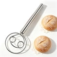 13-Inch Danish Dough Whisk – Stainless Steel Hook for Sourdough, Bread ...