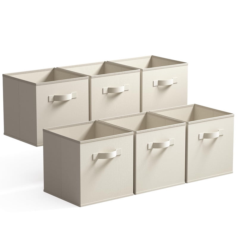 13 Inch Fabric Storage Cubes - Sturdy Collapsible Storage Bins & Handle ...