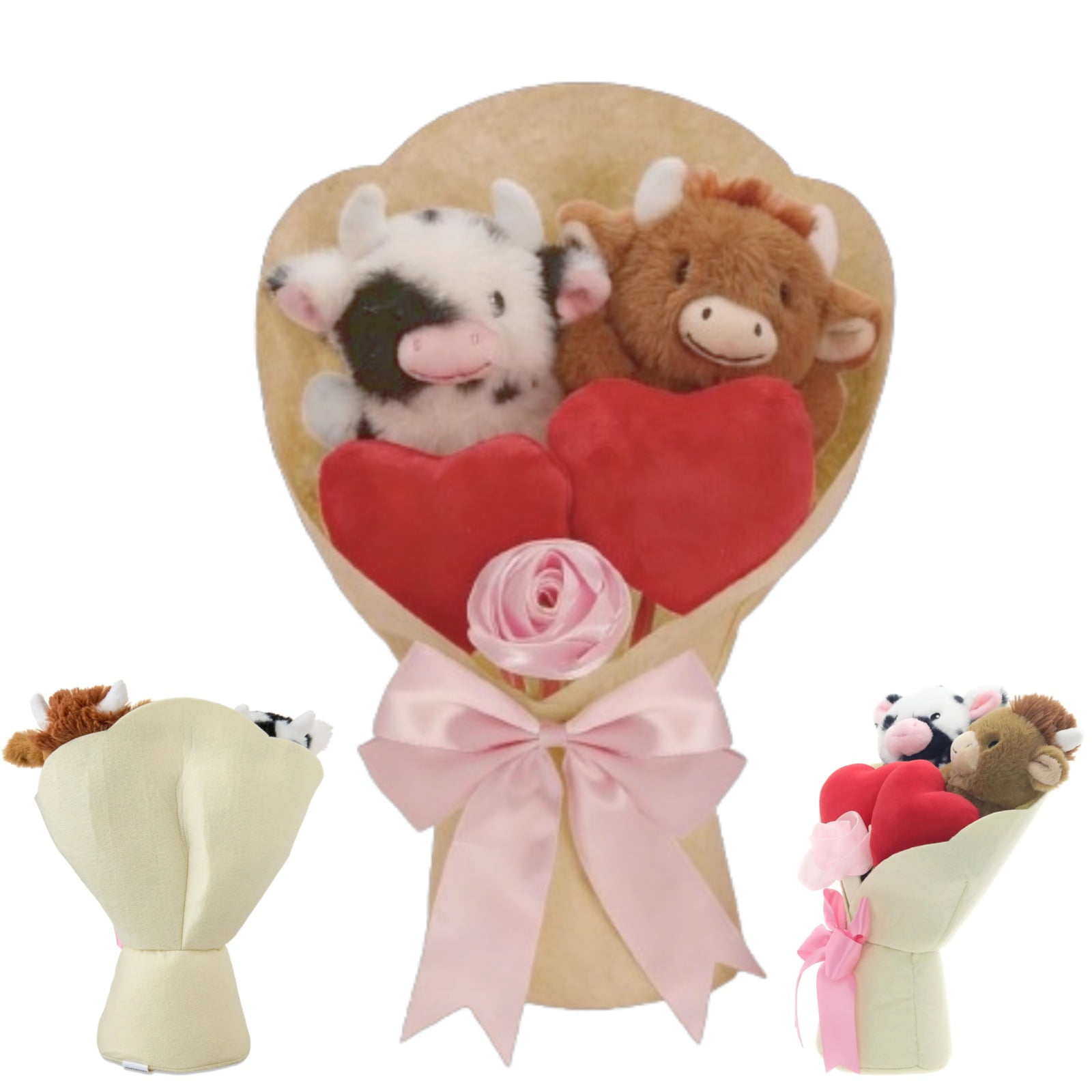 13 Inch Flower Bouquet Plush Toy, Fluffy Valentine's Day Home ...