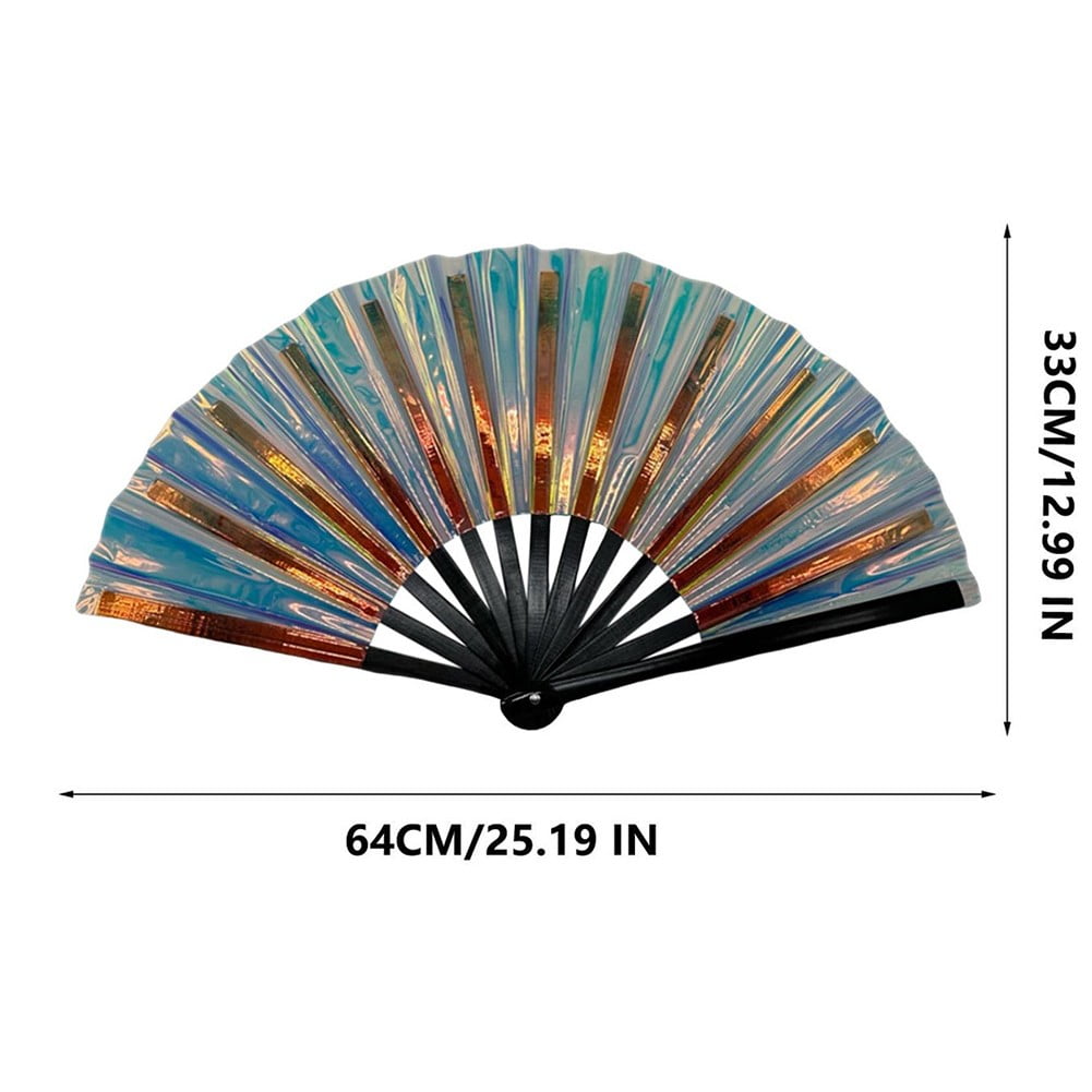 13 Inch Foldable Fan Hand Fan Colours Clap Fans Dancing Large Foldable ...