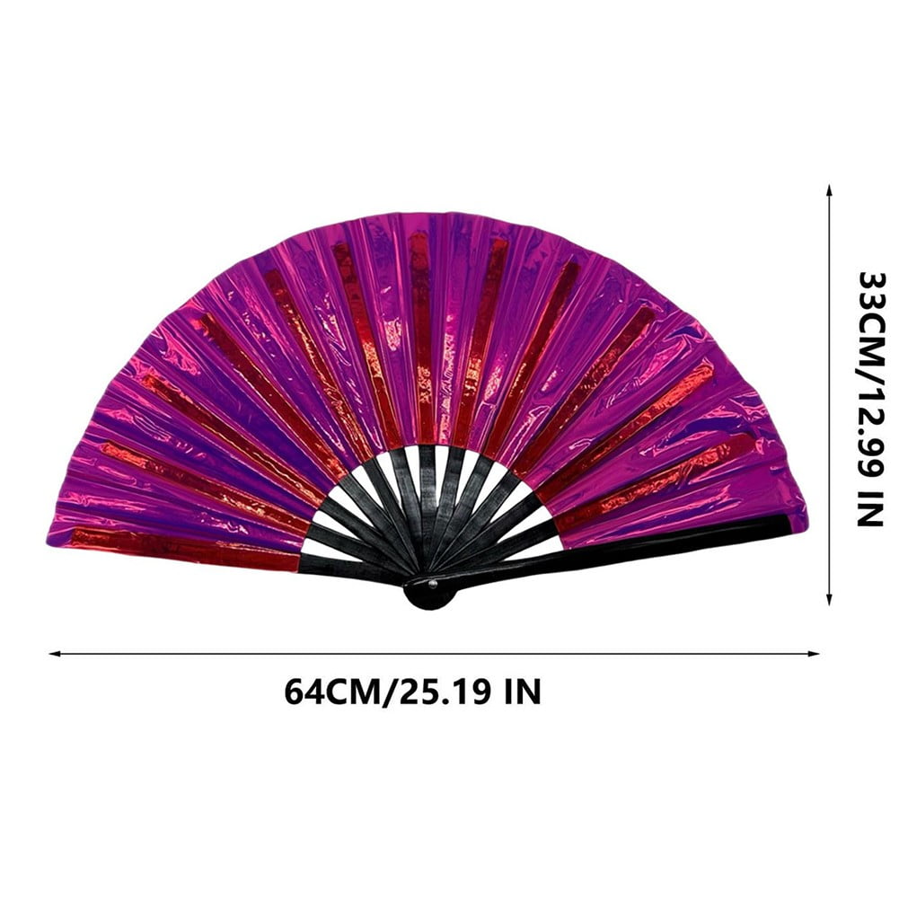 13 Inch Foldable Fan Hand Fan Colours Clap Fans Dancing Large Foldable ...