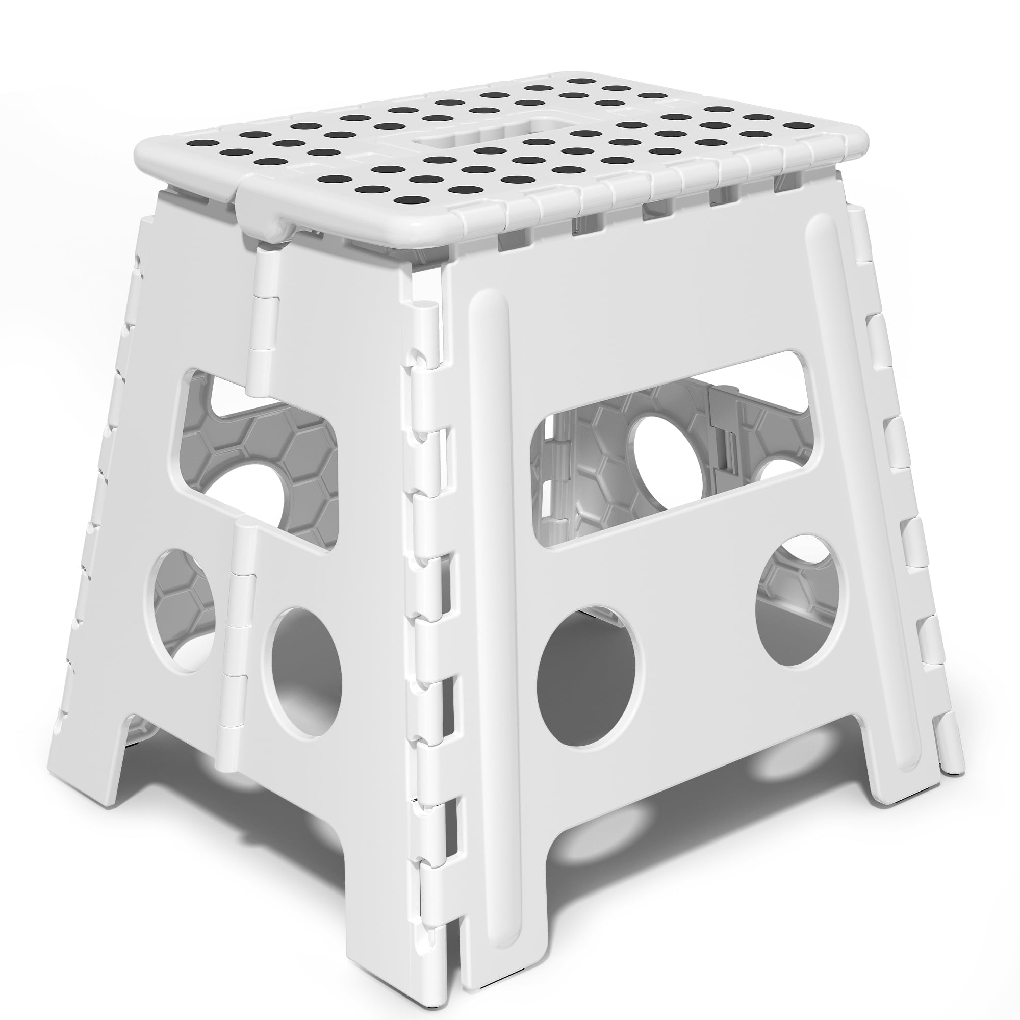 Cshidworld 13 Inch Folding Step Stool for Adults Holds Up to 300 lbs ...