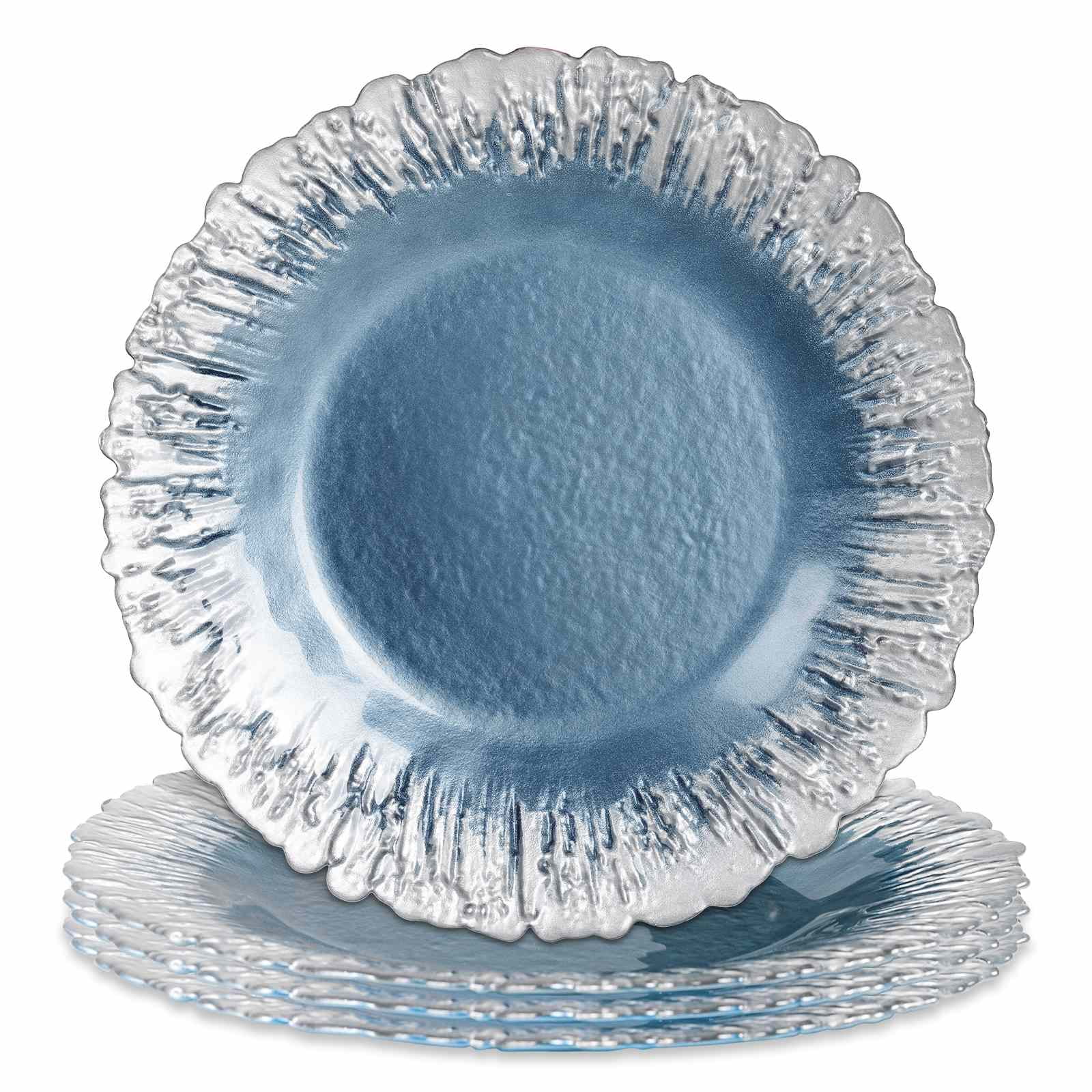 13 Inch Glass Charger Plates Set of 4, Glass Chargers Service Plates ...