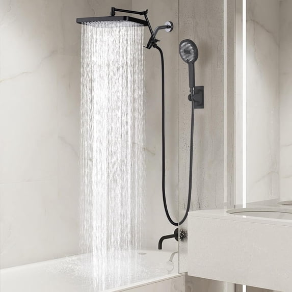 13 Inch High Pressure Rain Shower Head with Handheld Spray Combo, Wide ...
