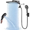 13 Inch High Rain Shower with Handheld Combo, Wide Rainfall Showerhead ...