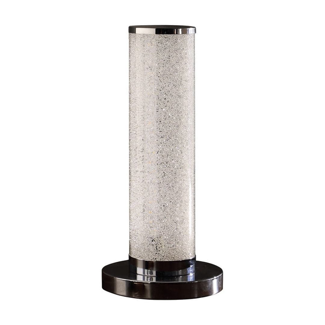 13-Inch LED Illuminari White Crystal Sand Rocks Column Table Lamp ...
