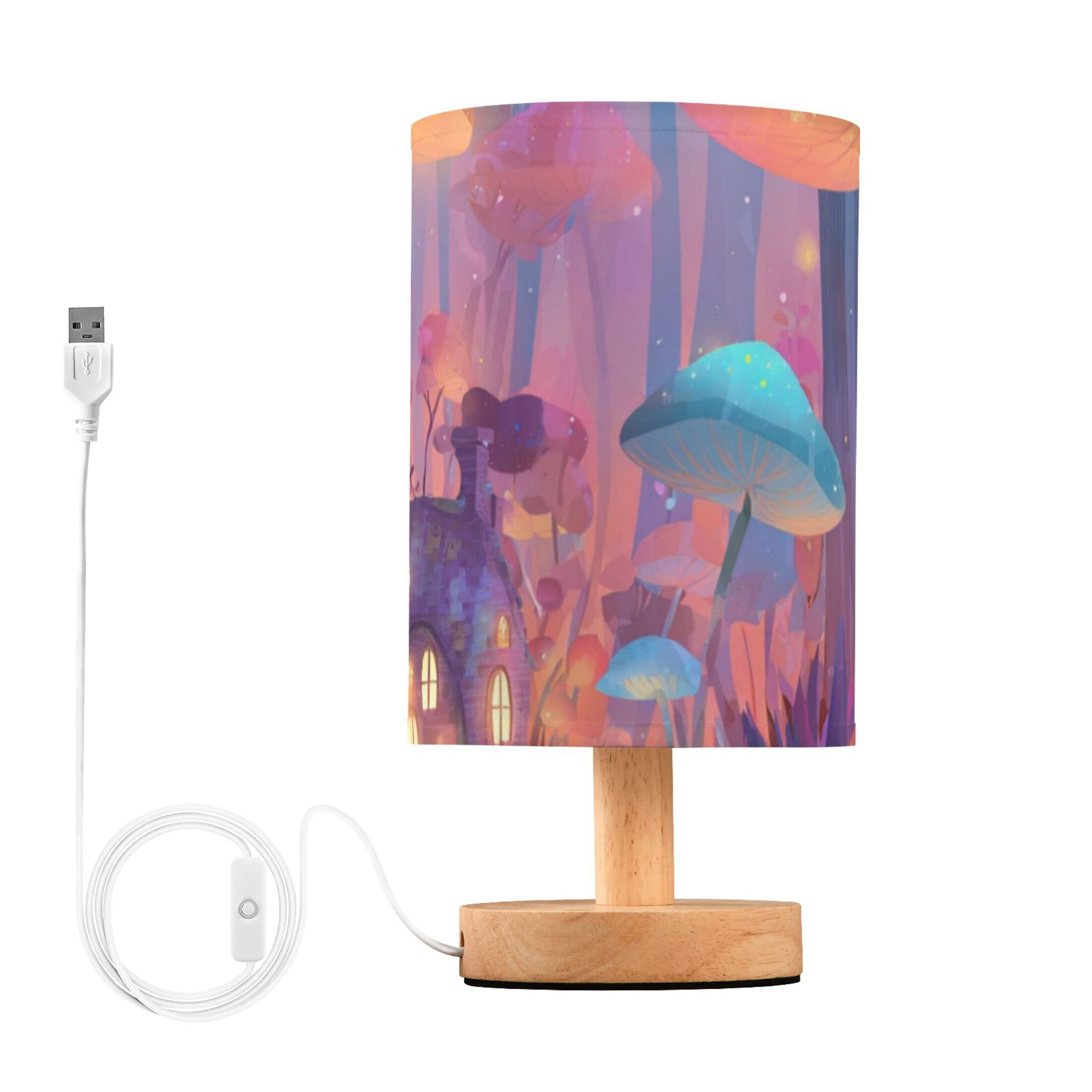 13 Inch LED Table Lamp With USB Power For Nightstand Living Room ...