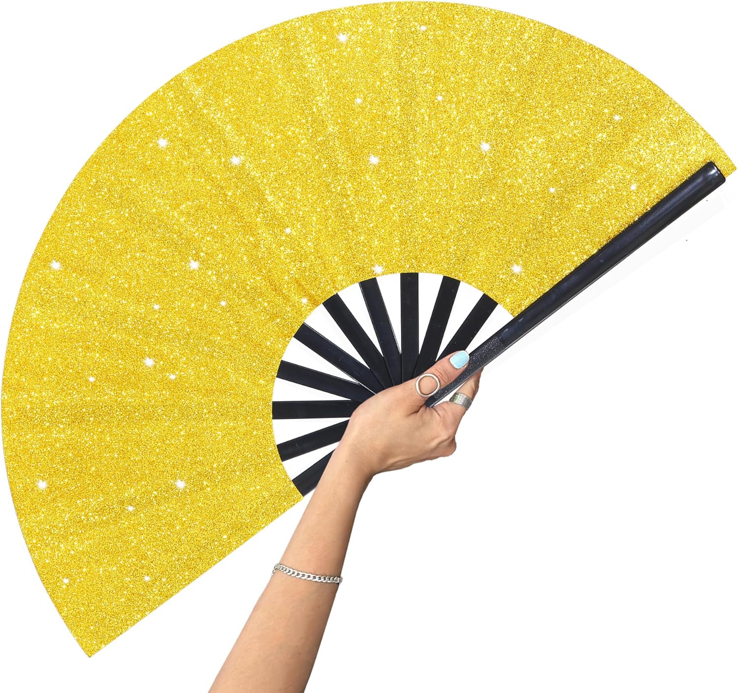 13 Inch Large Folding Fan-Hand Fan Popping Fan for Line Dancing ...