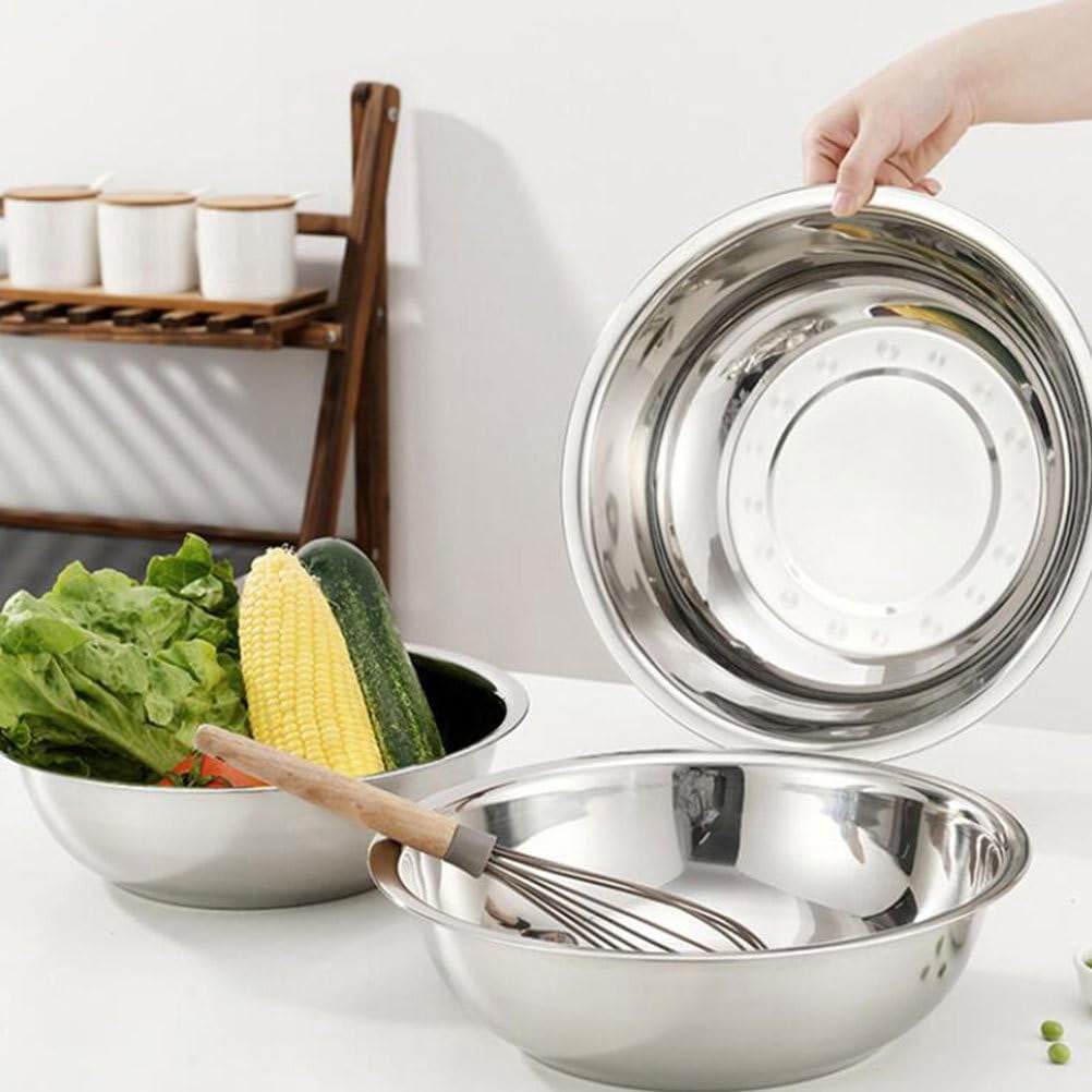13 Inch Large Stainless Steel Mixing Bowl for Kitchen Bathroom - Multi ...