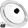 13 Inch Large Universal Pan Lid, Stainless Steel Pots Lid Fit 11, 12,13 ...