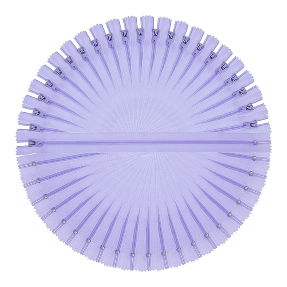 13 Inch Nylon Coil Zippers, #3 Light Purple Pants Separating Sewing ...