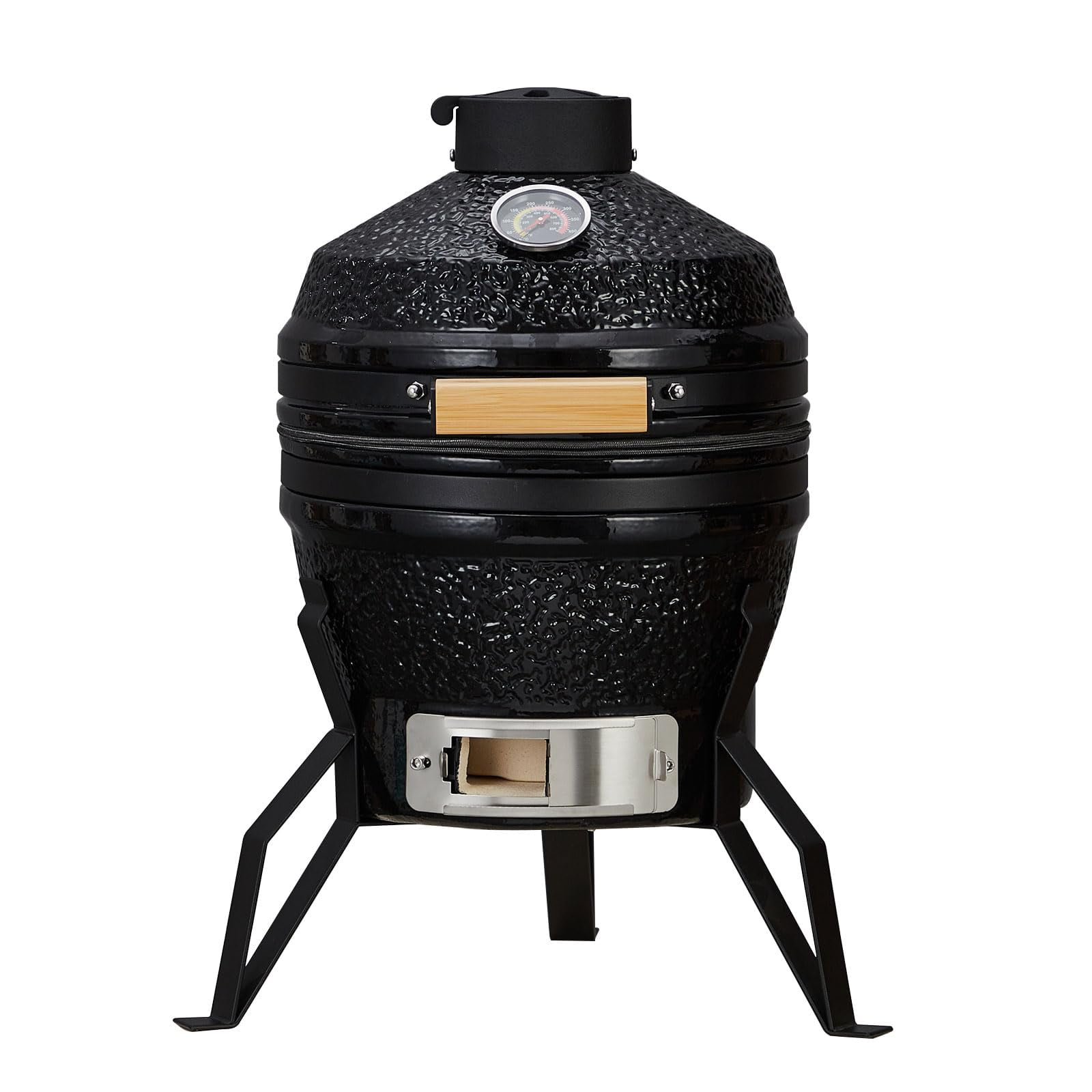 13-Inch Portable Ceramic Charcoal Grill with Grill Stand,Egg Shaped ...